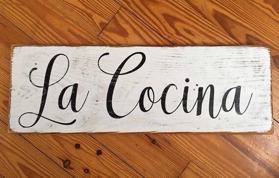 La Cocina Sign/spanish Sign/kitchen Sign/wood Sign/rustic Sign | Etsy