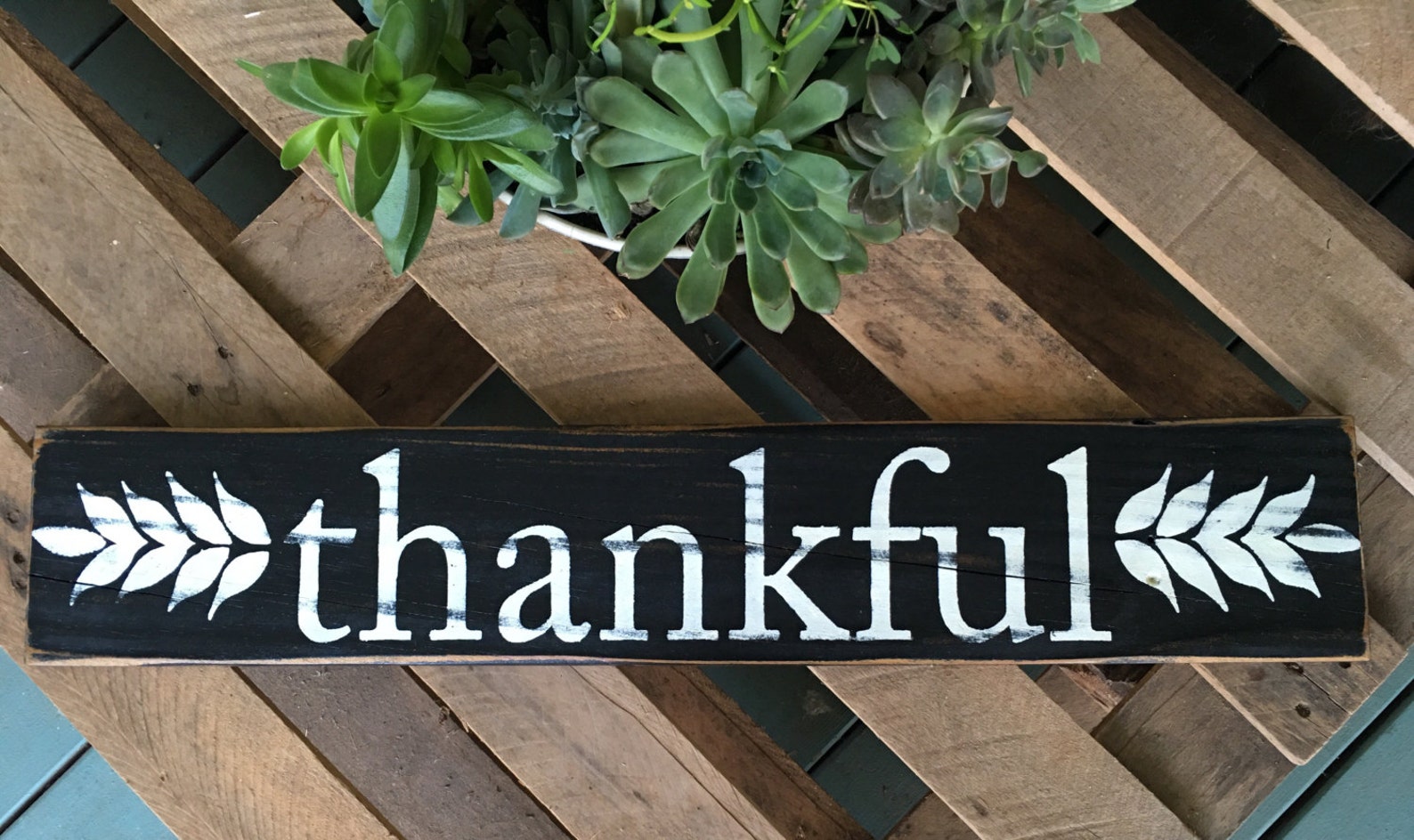 Thankful Sign/thankful/distressed Thankful Sign/fixer Upper | Etsy