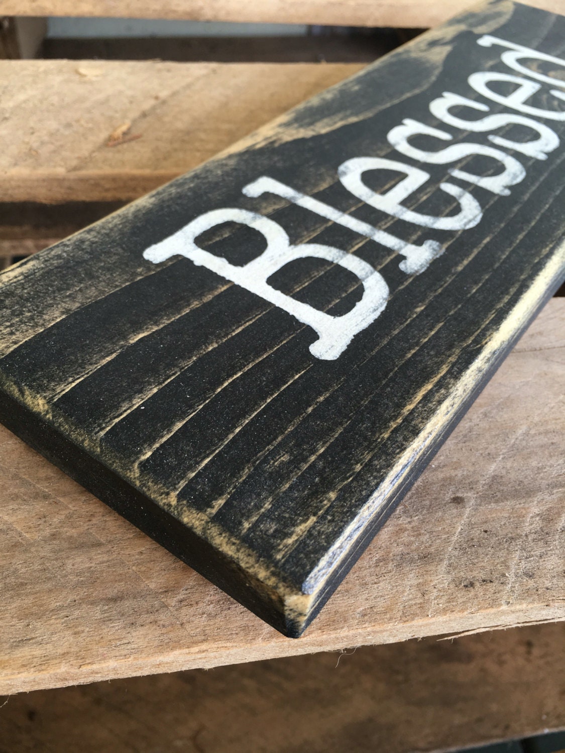 Blessed Sign/farmhouse Sign/blessed/hand Painted Blessed - Etsy