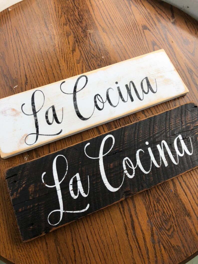 La Cocina Sign/spanish Sign/kitchen Sign/wood Sign/rustic Sign - Etsy