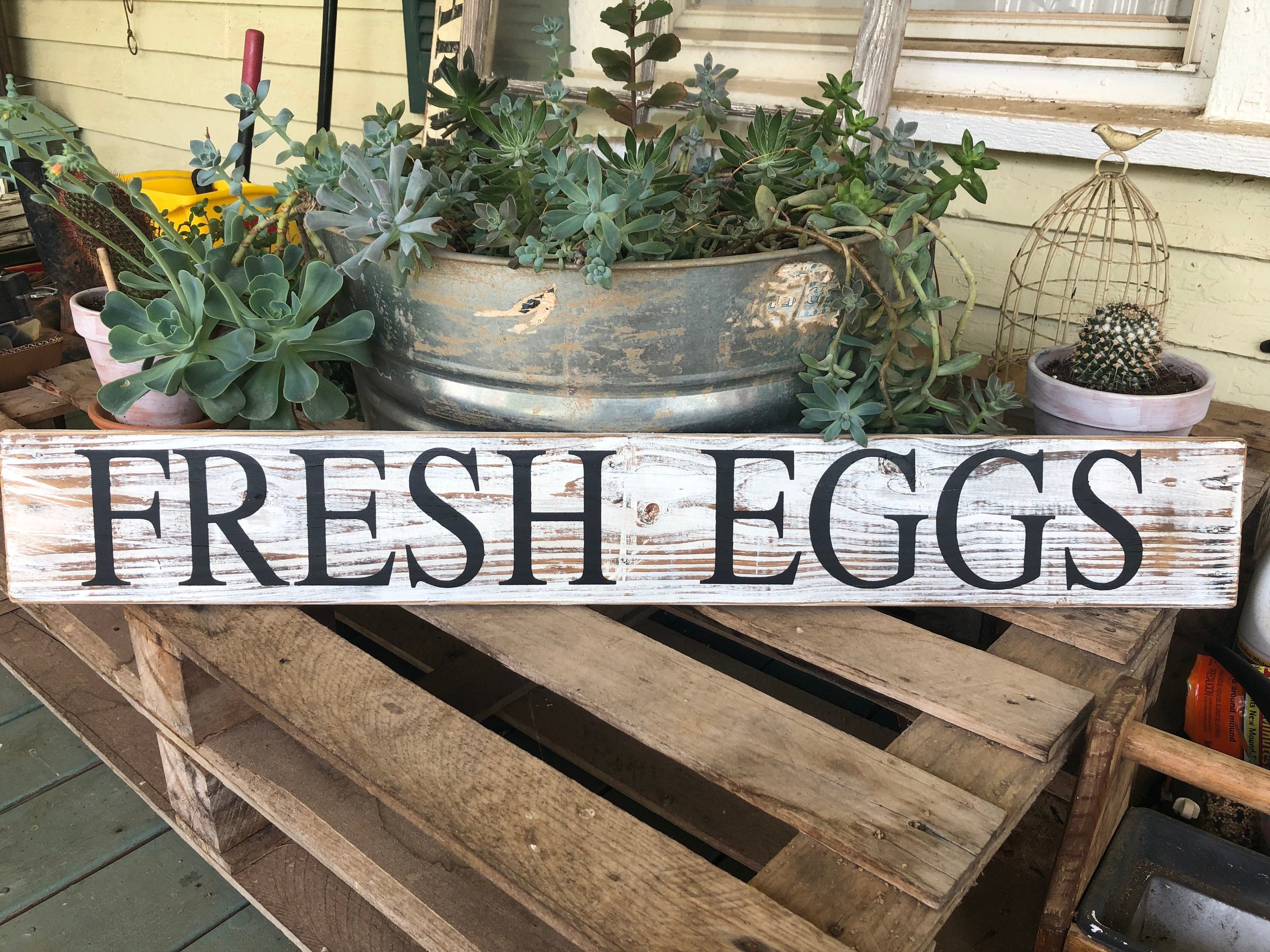 Fresh Eggs Sign/wood Sign/hand Painted Signs/modern Farmhouse | Etsy