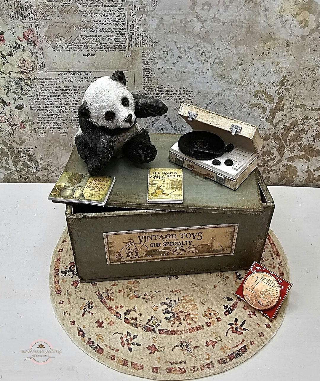1:12 Scale - Chest With Toys and Record Player - Etsy