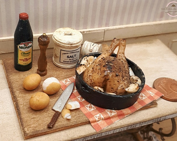 1:12 Scale Raw Chicken on Board Dolls House Miniature Food - Etsy