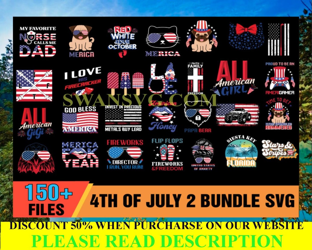 150 4th of July Bundle SVG, Firework Svg, Happy 4th of July Svg ...