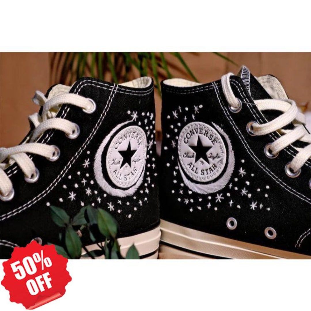 Converse Chuck Taylor Logo Embroidered Shoes Custom Embroidery / Custom ...