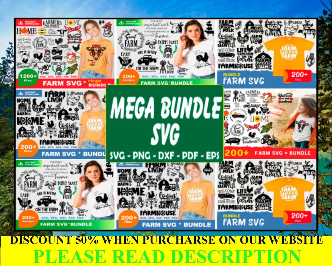 Farm Mega Bundle Svg, Farm Bundle Svg, Farm Life Svg, Farmer Svg - Etsy