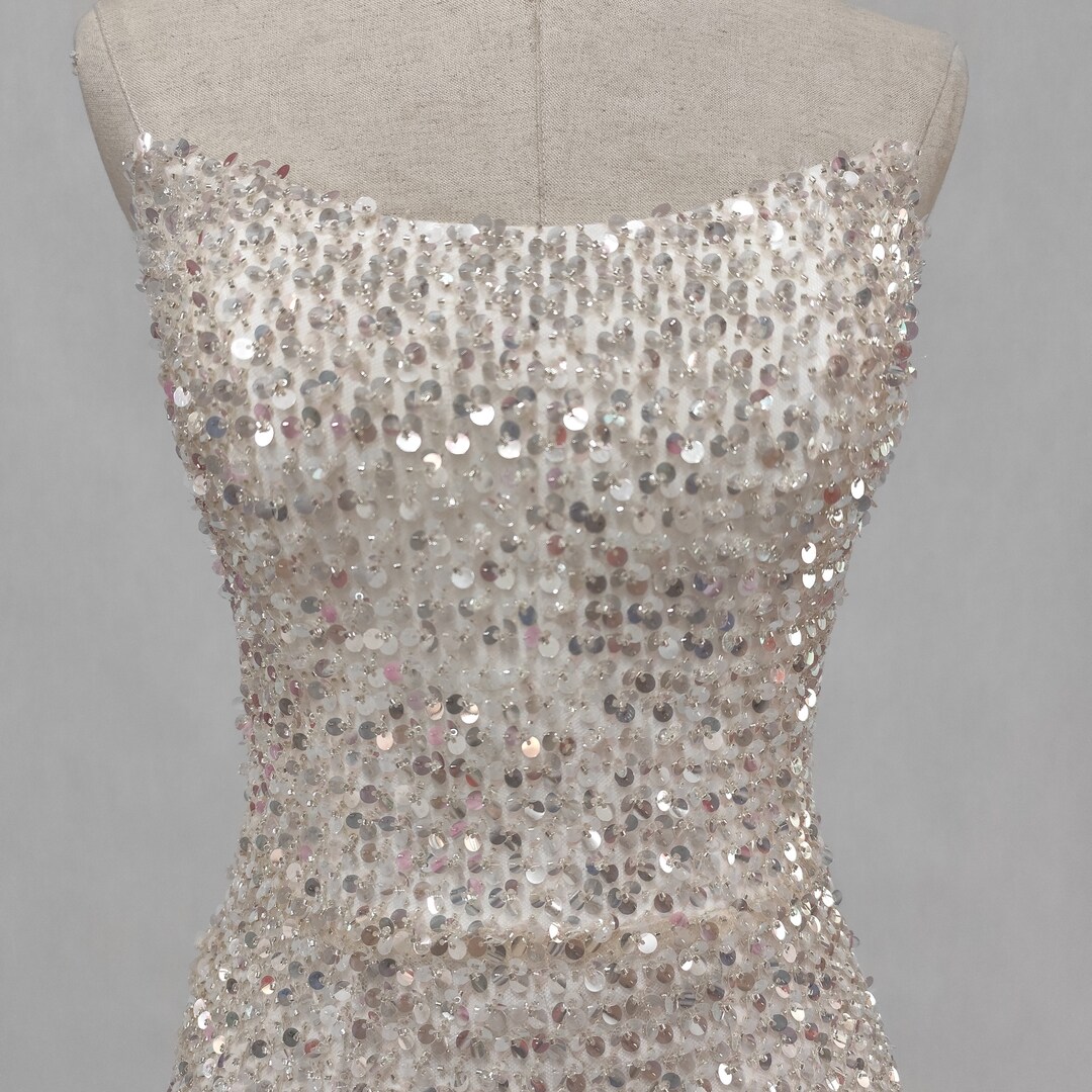 Champagne Prom Dress, Long Prom Dress, Mermaid Prom Dress, Sparkly Prom ...