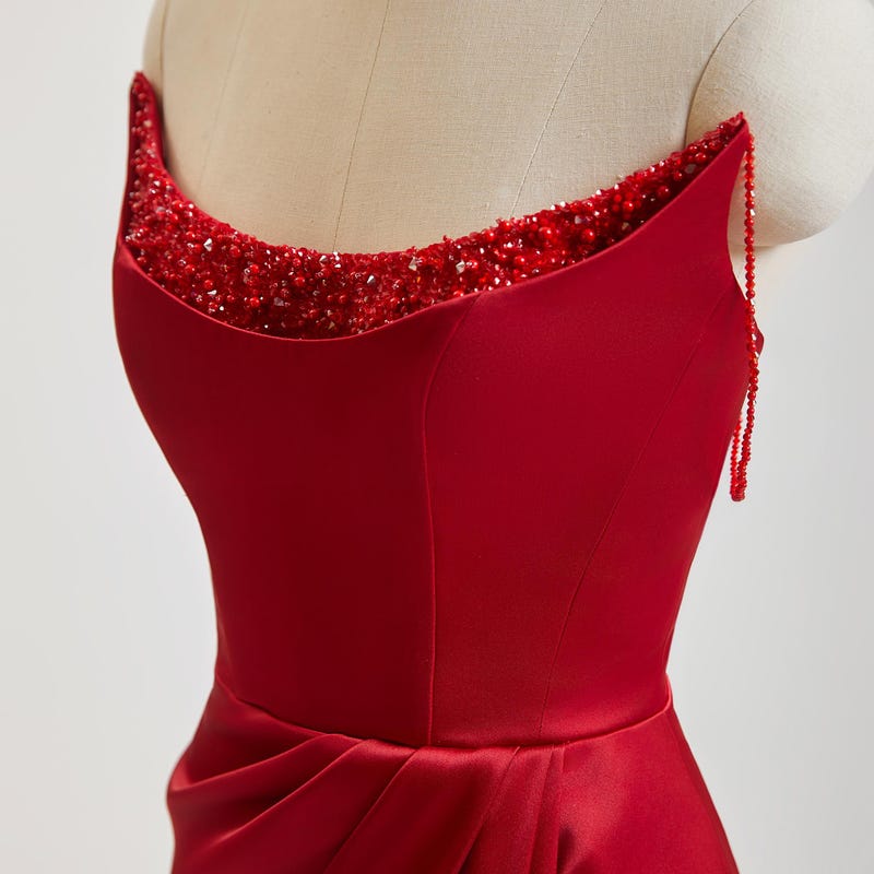 Red Dress Slit - Etsy