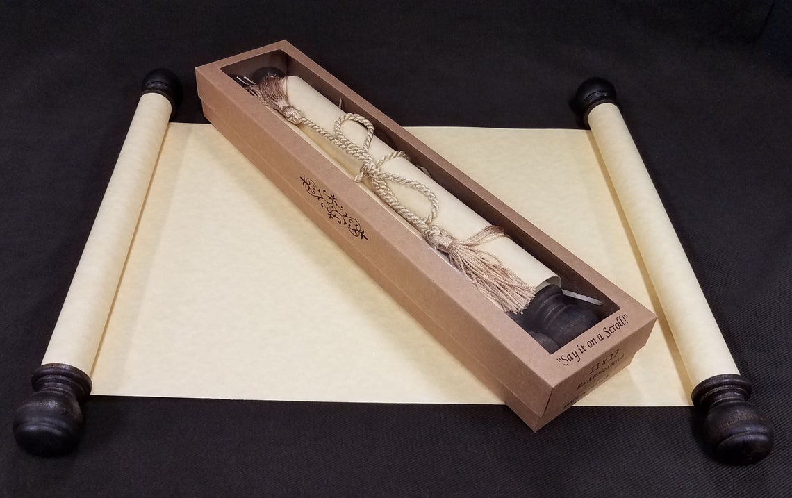 11 X 17 Blank Rolled Grab and Go Scroll - Etsy