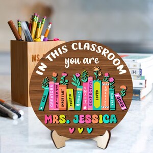 Personalized in This Classroom You Are Wooden Sign, Custom ...