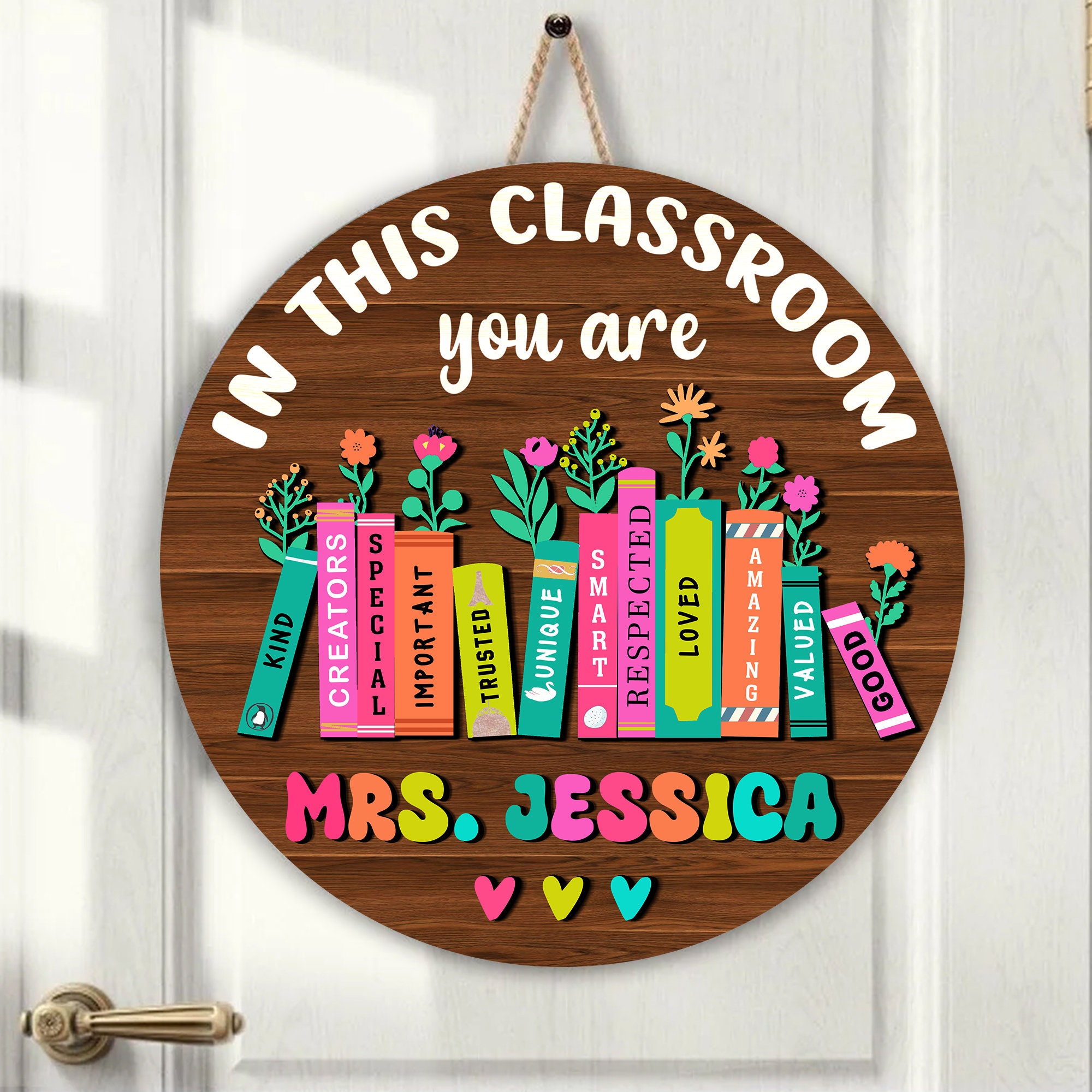 Personalized in This Classroom You Are Wooden Sign, Custom ...