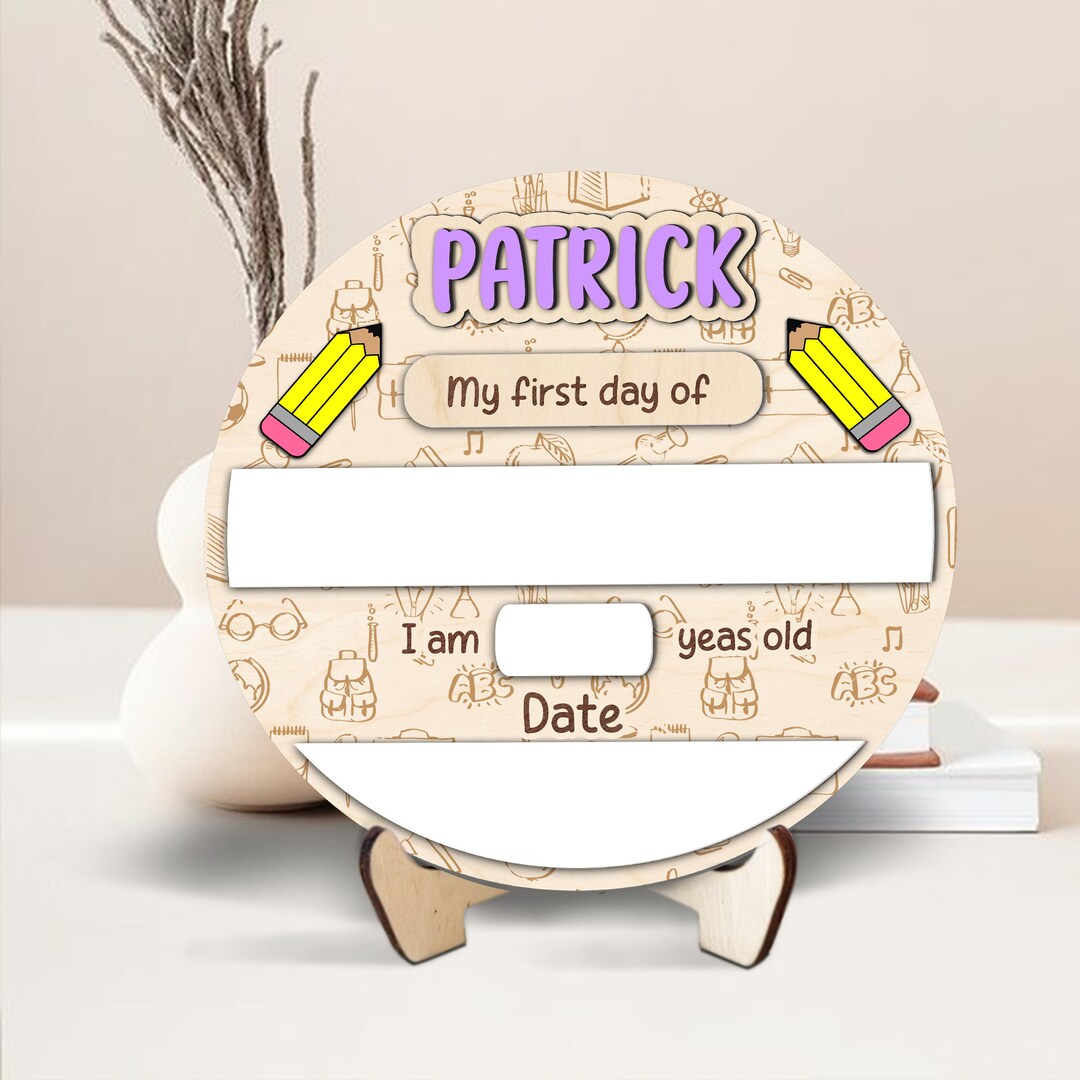 Custom Reusable Erasable School Sign, Personalized Back to School Photo ...