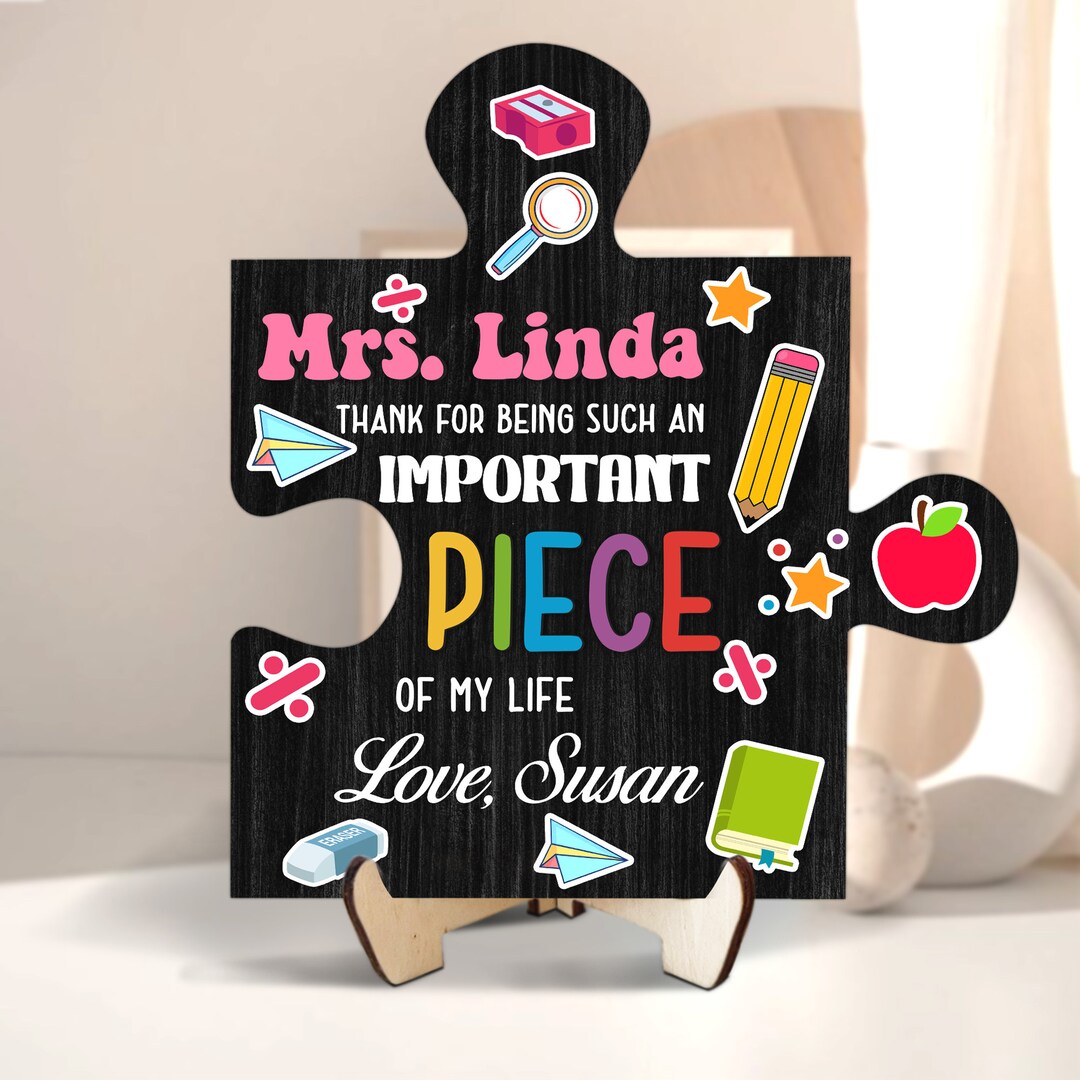 Personalized Great Teacher Piece Sign, Custom Teacher Important Missing ...
