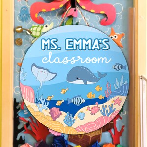 Personalized Sea Ocean Themed Classroom Decor, Custom Classroom Welcome ...