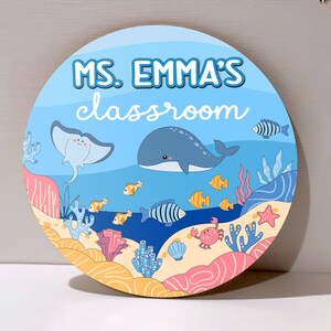 Personalized Sea Ocean Themed Classroom Decor, Custom Classroom Welcome ...
