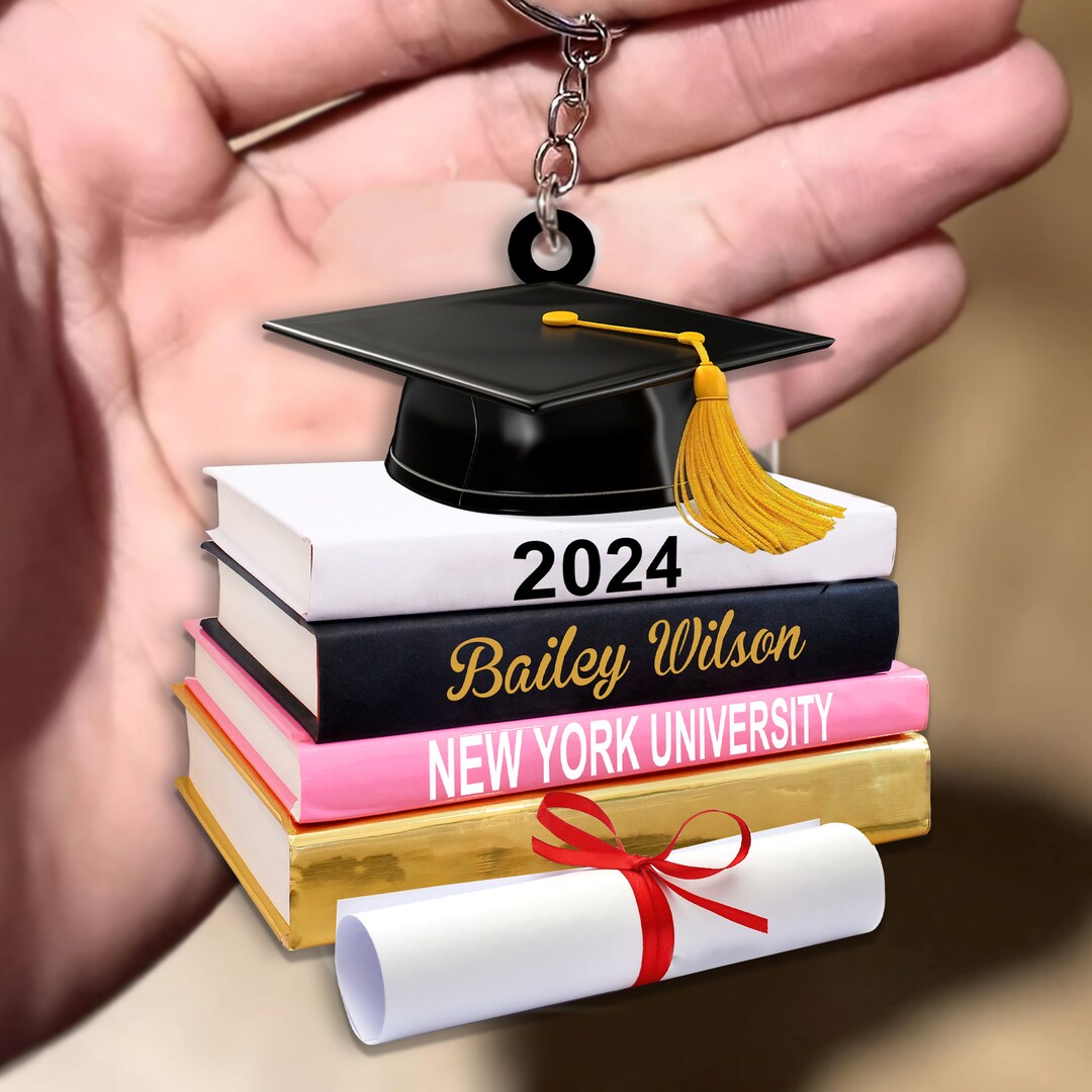 Personalized Class of 2024 Keyring, High School Graduation Gifts, Grad ...