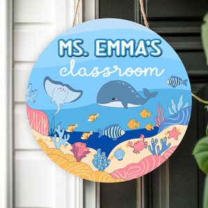 Personalized Sea Ocean Themed Classroom Decor, Custom Classroom Welcome ...
