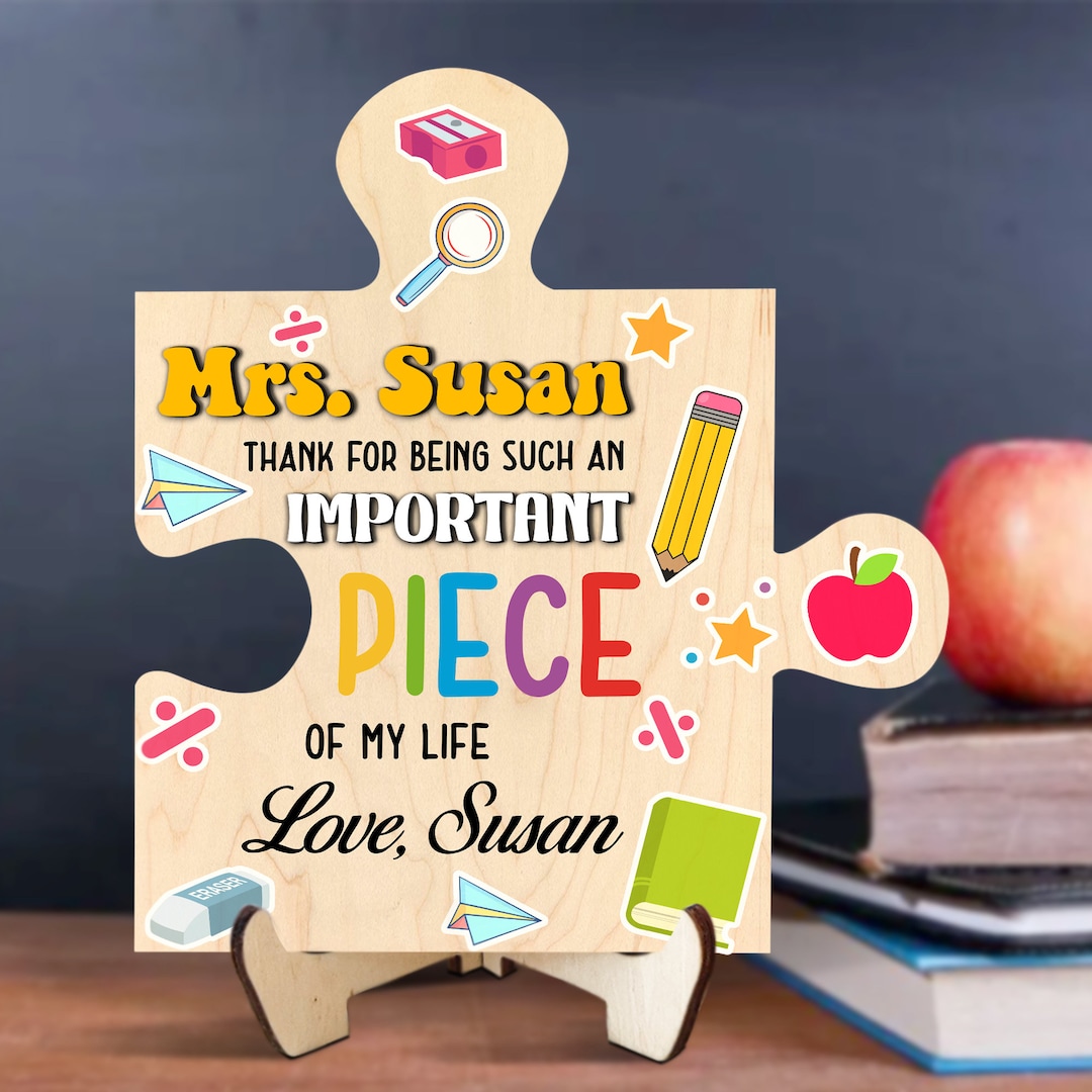 Personalized Great Teacher Piece Sign, Custom Teacher Important Missing ...