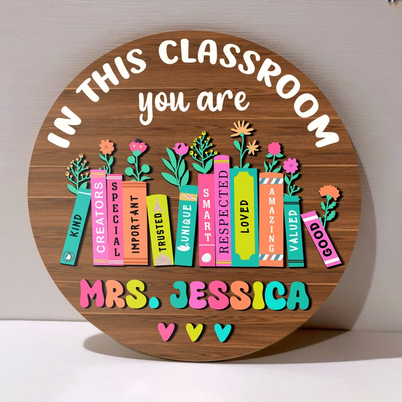 Personalized in This Classroom You Are Wooden Sign, Custom ...