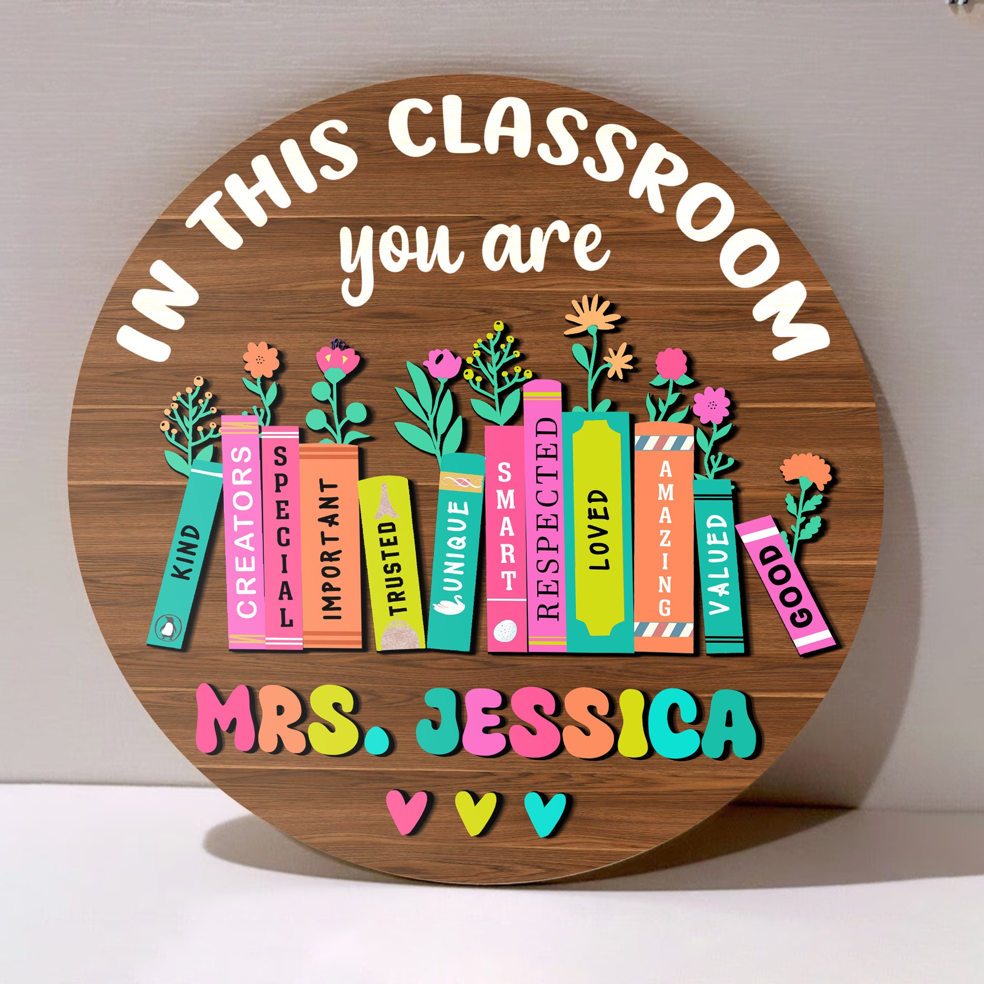 Personalized in This Classroom You Are Wooden Sign, Custom ...