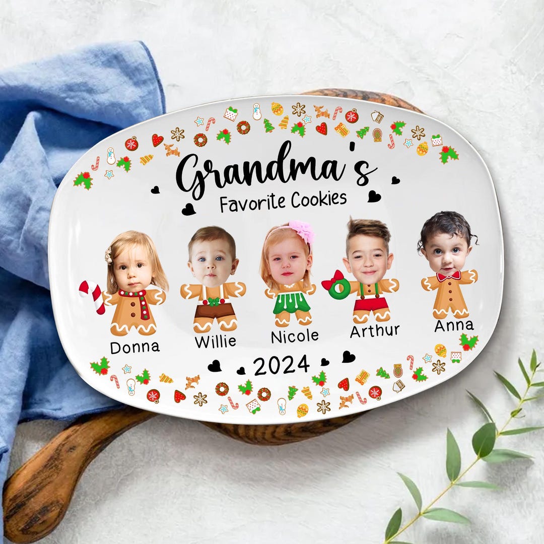 Personalized Grandma's Favorite Cookies Plate, Custom Platter With ...