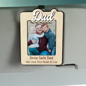 Personalized Drive Safe Daddy Car Visor Clip, Custom Photo Car Visor ...