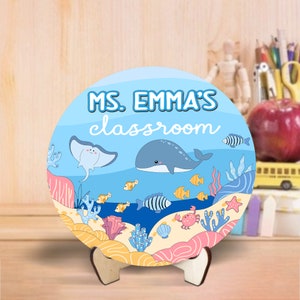 Personalized Sea Ocean Themed Classroom Decor, Custom Classroom Welcome ...
