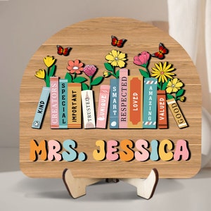 Personalized Teacher Desk Name Plate, Custom Teacher Love Inspire ...