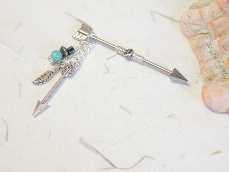 Turquoise Arrow Industrial Barbell Arrow Industrial Barbell - Etsy