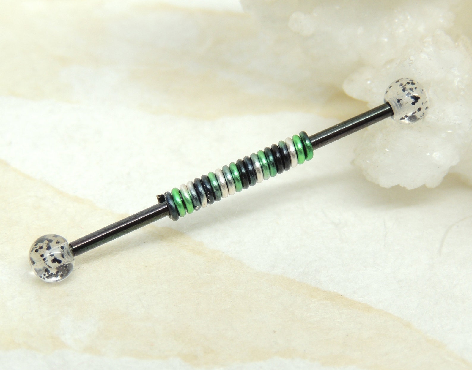 Wire Wrapped Industrial Bar You Choose Color and Bar Length - Etsy