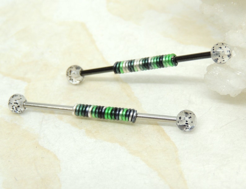 Wire Wrapped Industrial Bar You Choose Color and Bar Length - Etsy