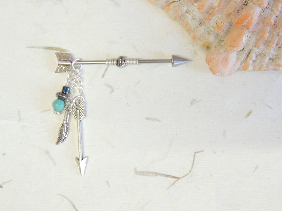 Turquoise Arrow Industrial Barbell Arrow Industrial Barbell - Etsy