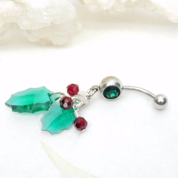 Mistletoe Belly Ring - Etsy