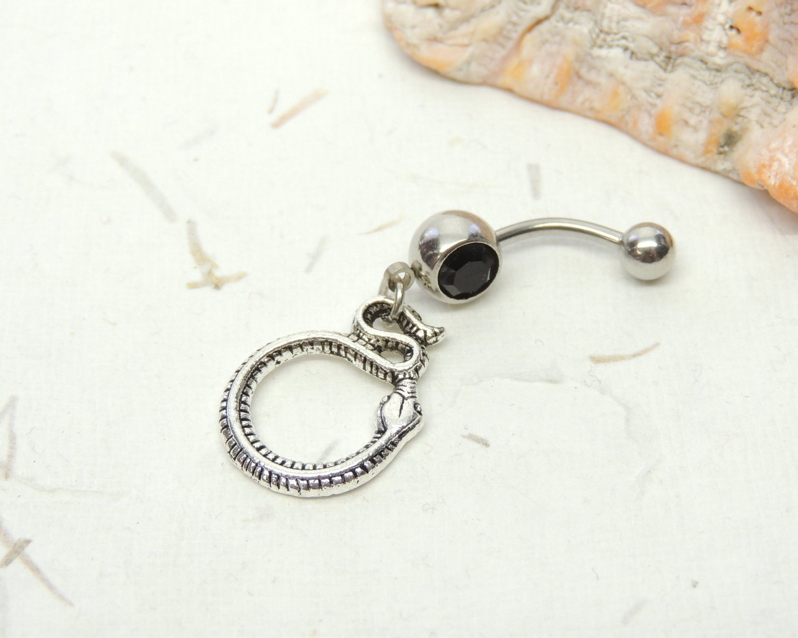Serpant Snake Dangle Belly Button Navel Ring You Choose Barbell Color ...