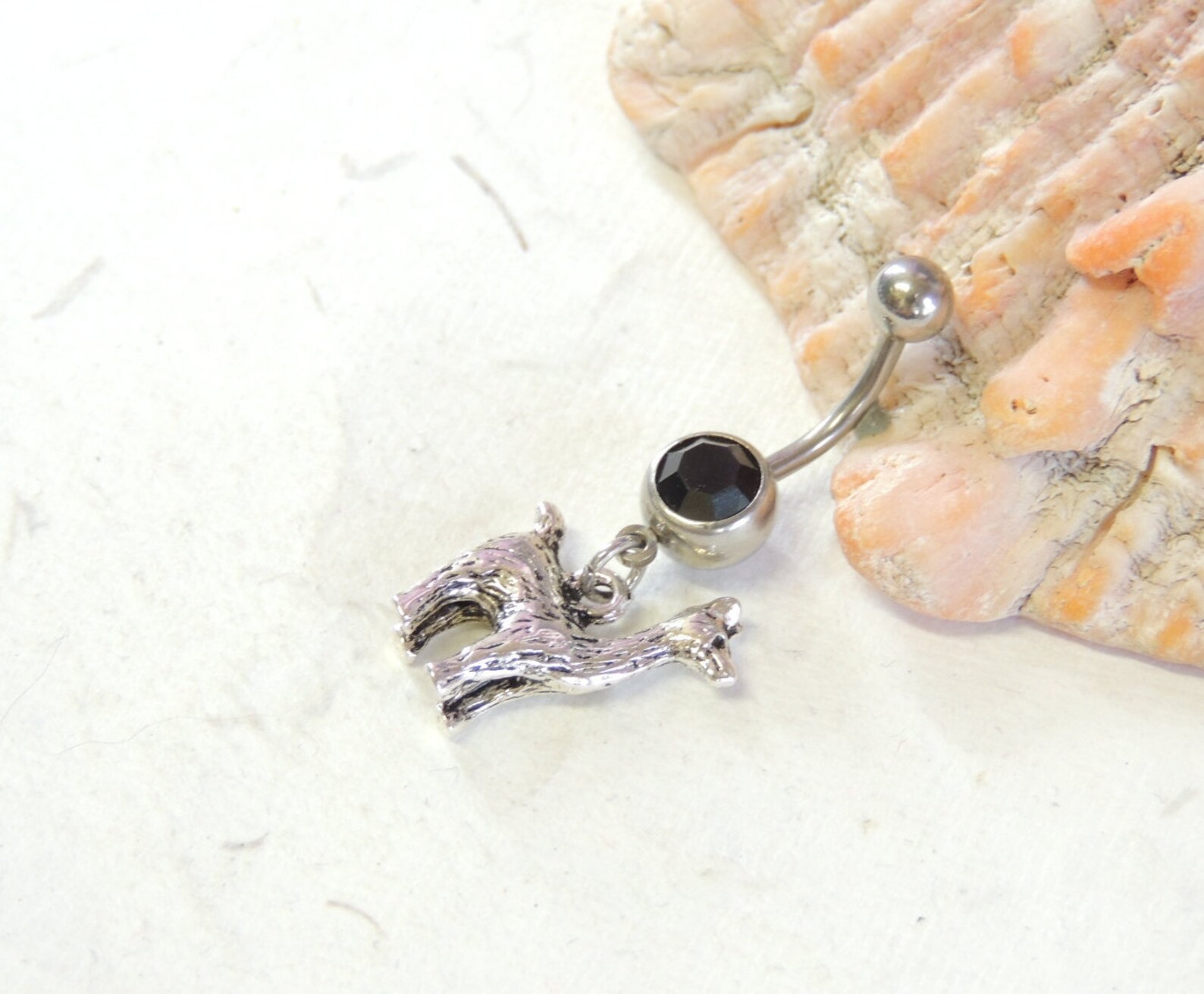 Llama Belly Ring You Choose Barbell Color, Animal Belly Ring, Llama ...