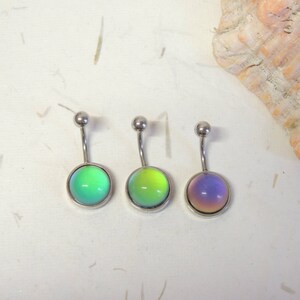 Color Changing Belly Ring, Mood Stone Color Changing Belly Ring, Non ...