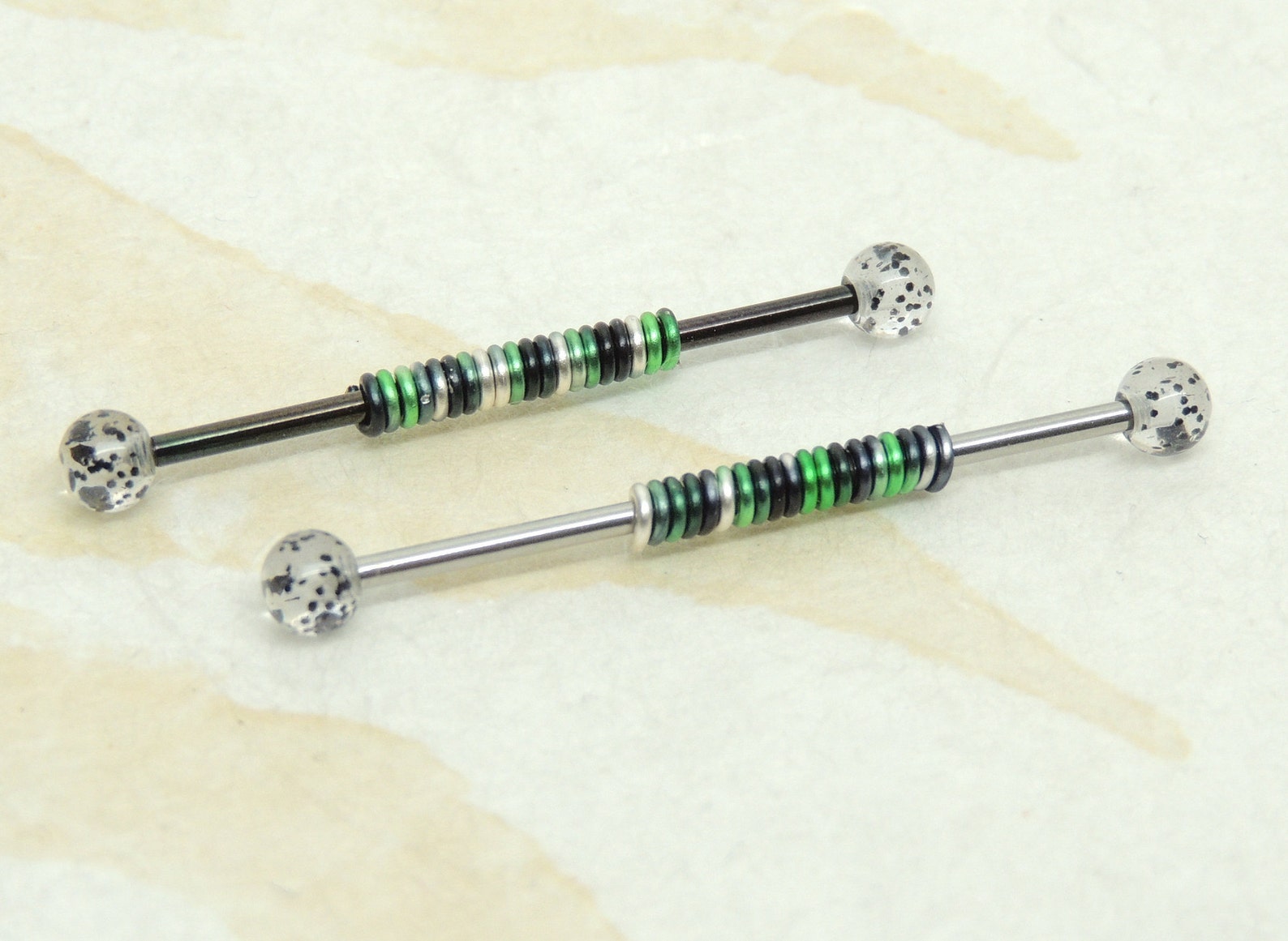Wire Wrapped Industrial Bar You Choose Color and Bar Length - Etsy