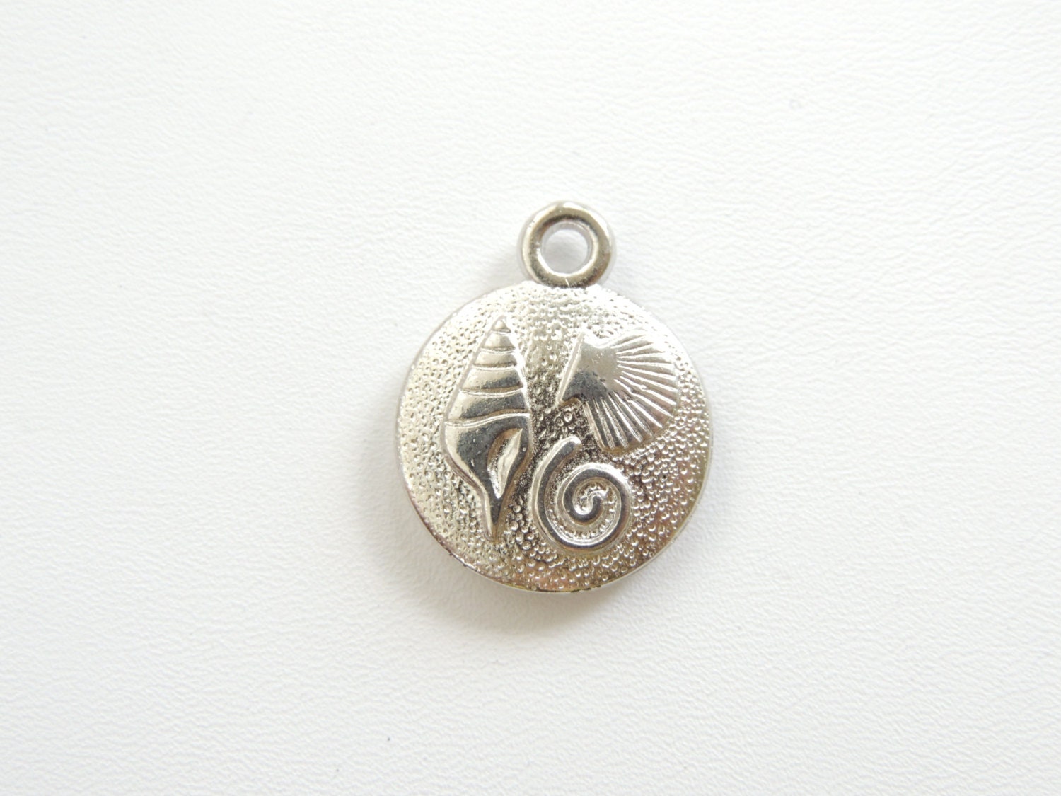 4 Pieces Silver Plated Sea Shell Charms Nautical Charm Beach | Etsy