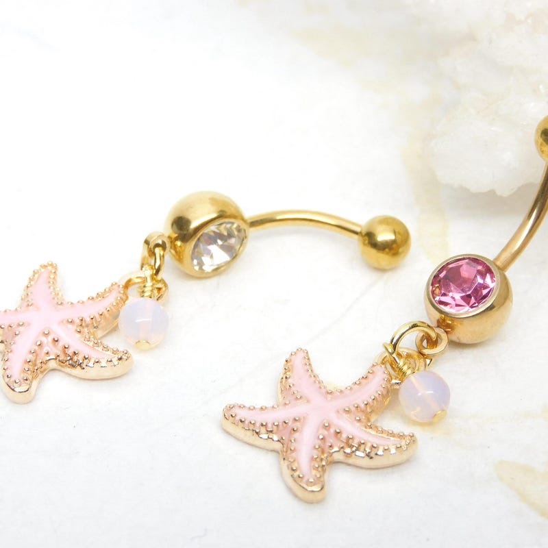 Belly Rings With Starfish - Etsy