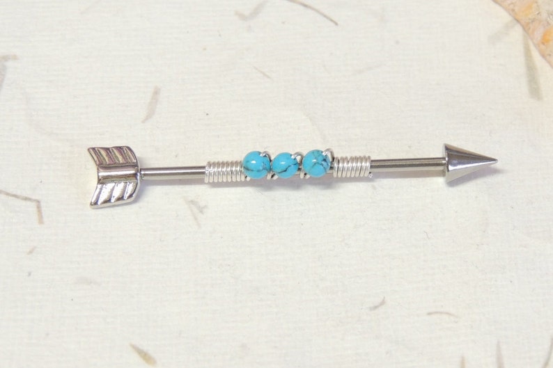 Turquoise Arrow Industrial Barbell Arrow Industrial Barbell | Etsy