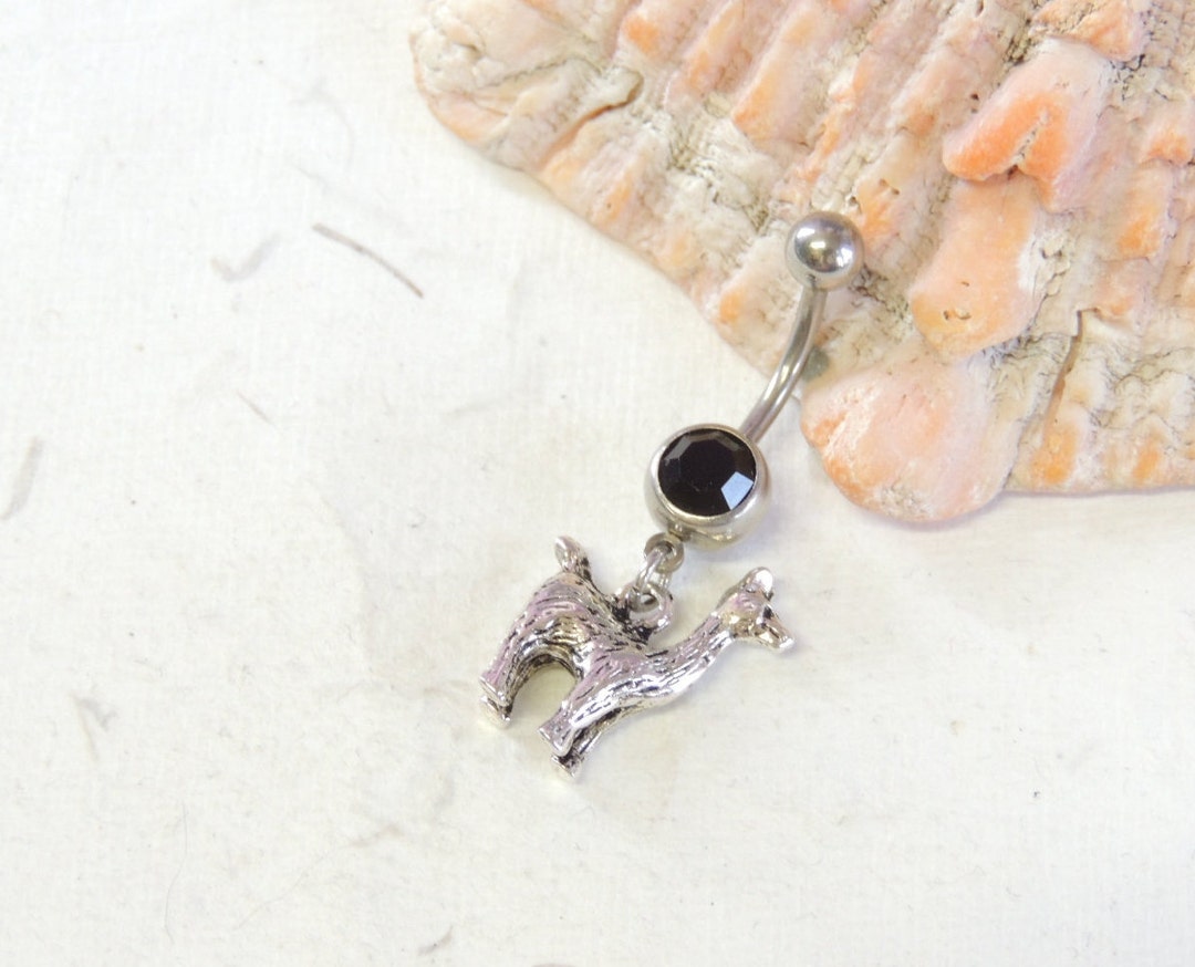 Llama Belly Ring You Choose Barbell Color, Animal Belly Ring, Llama ...