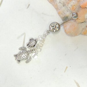 Turtle Belly Button Ring You Choose Barbell, Mom and Baby Turtle ...