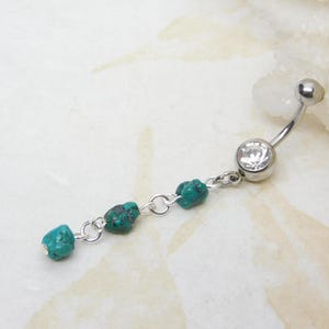 Turquoise Dangle Belly Ring, Belly Button Jewelry, Turquoise Jewelry ...