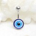 Sparkly Evil Eye Belly Ring, 14g Non Dangle Belly Ring, All Seeing Eye ...