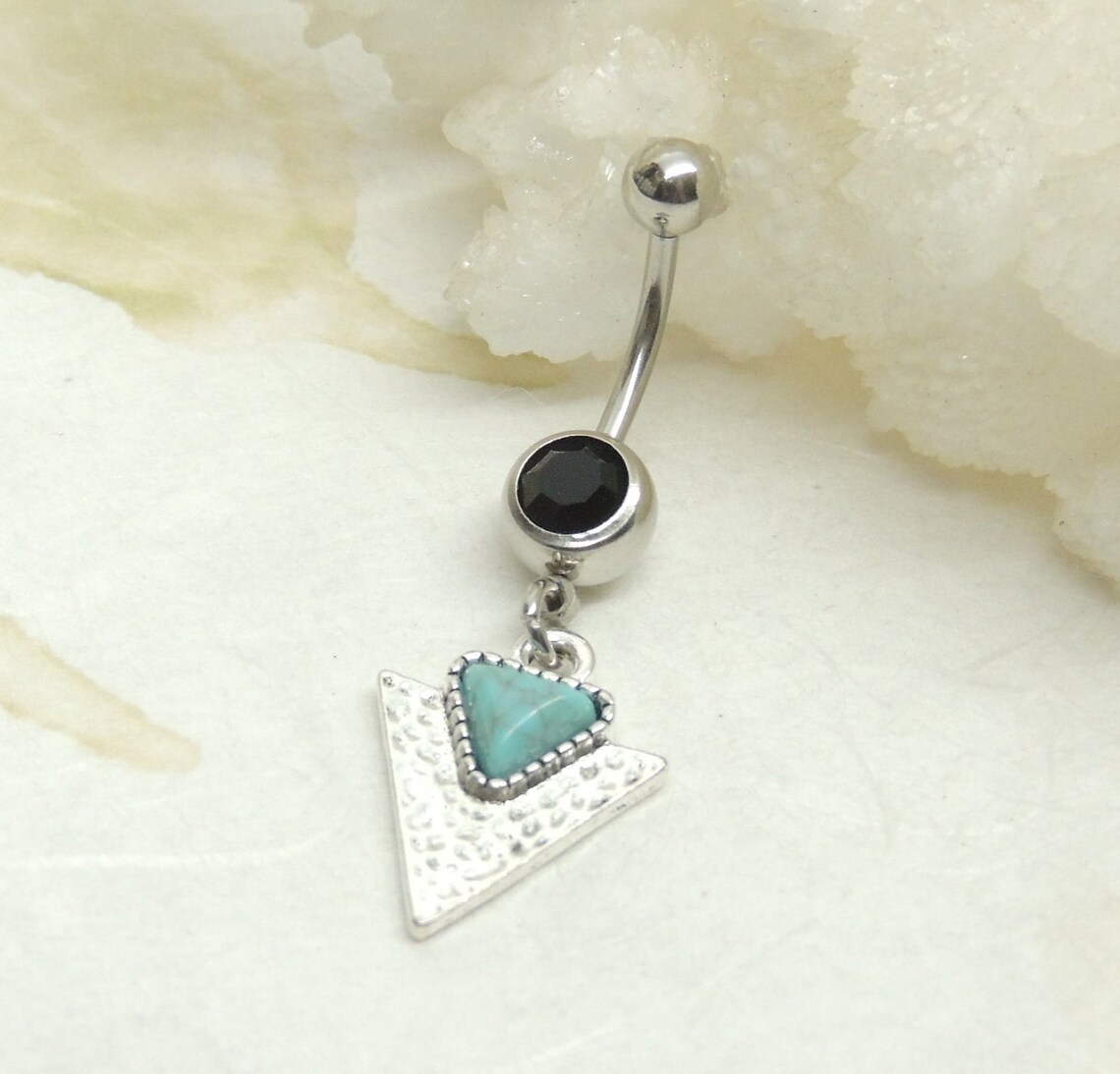 Turquoise Arrowhead Belly Ring Dangle Belly Ring Turquoise | Etsy