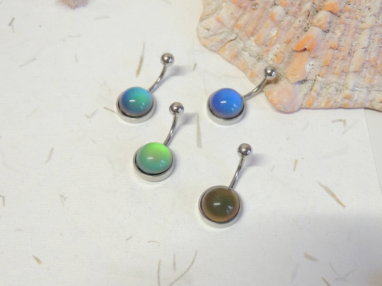 Color Changing Belly Ring Mood Stone Color Changing Belly | Etsy