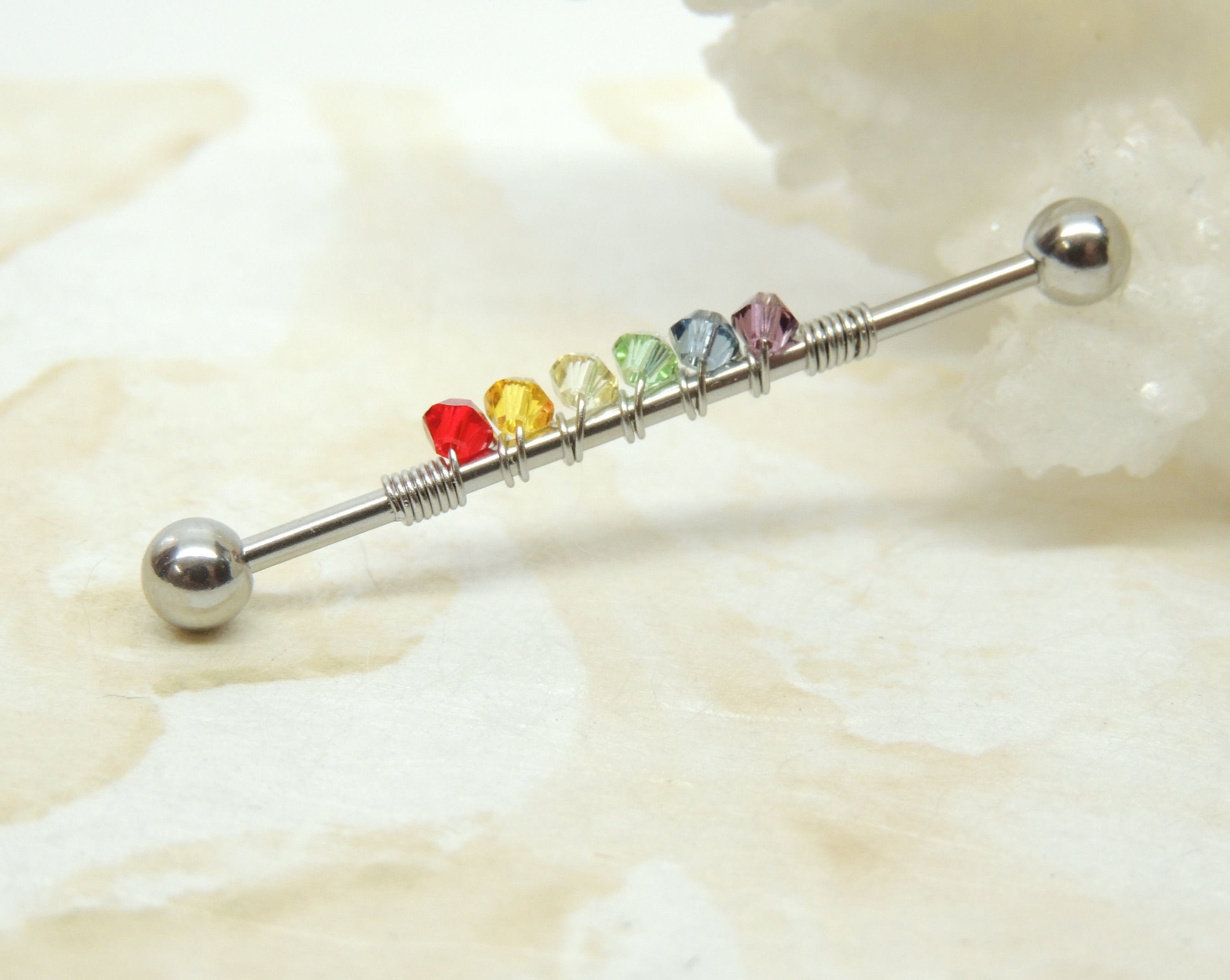 Rainbow 16g Barbells - Etsy