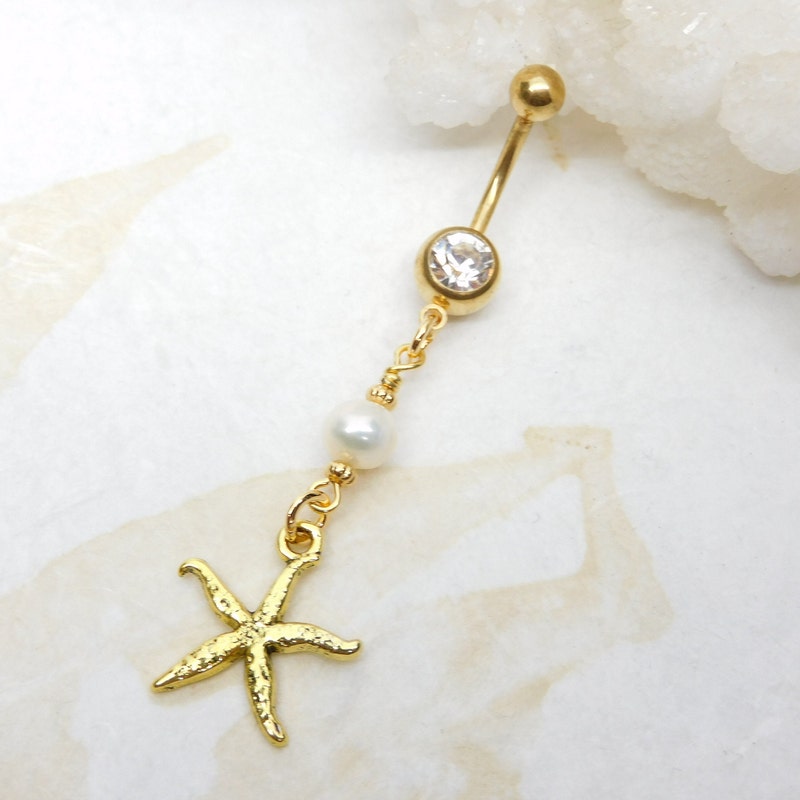 Gold Beachy Belly Rings - Etsy