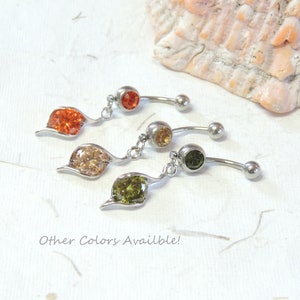 Red Crystal Twist Belly Ring, Belly Button Jewelry, CZ Belly Ring, 14g ...