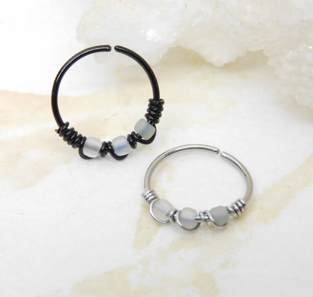 Tiny Nose Hoop Nose Ring, Thin Small Nose Hoop Cartilage Hoop, Conch ...
